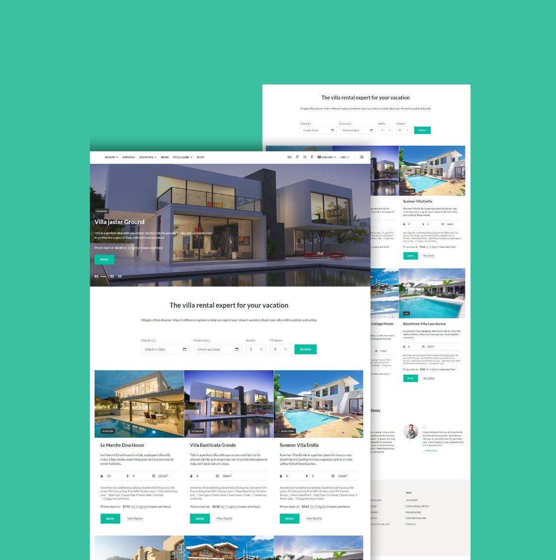 Vacation rental website design - CodersVila
